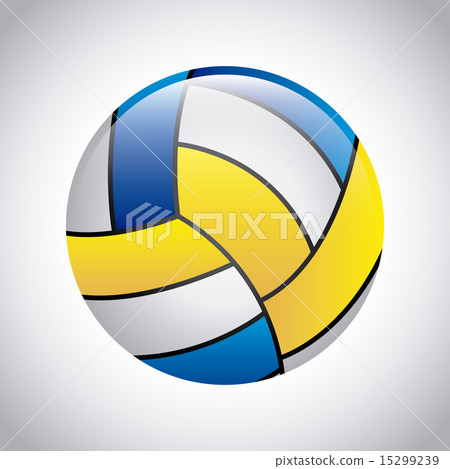 volleyball design over gray background vector... - Stock Illustration ...