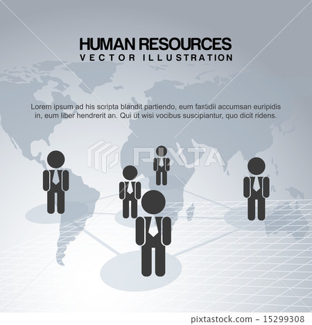 human resources over gray background vector... - Stock Illustration ...