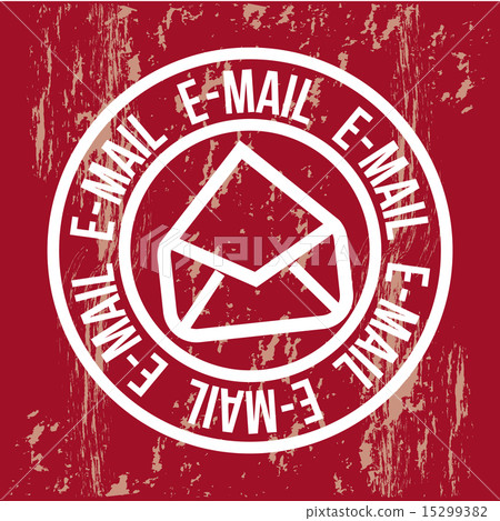 email icon over red background vector illustration - Stock Illustration ...