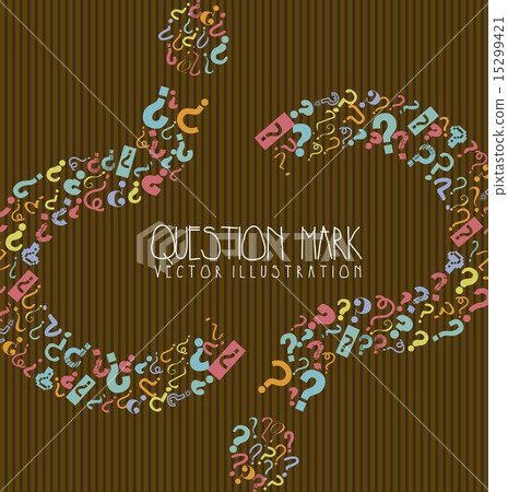questions icons over brown background vector... - Stock Illustration ...