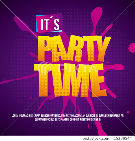 party time over dotted background vector... - Stock Illustration ...