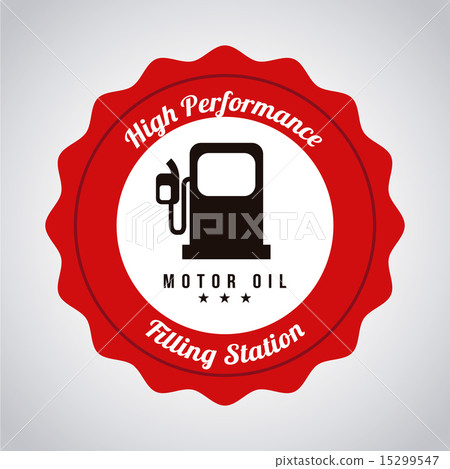 fuel sticker over gray background vector... - Stock Illustration ...