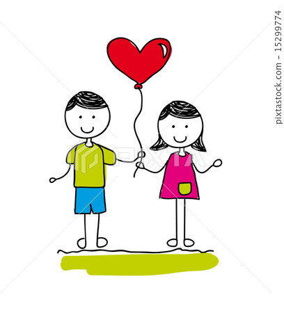 courtship design over white background vector... - Stock Illustration ...