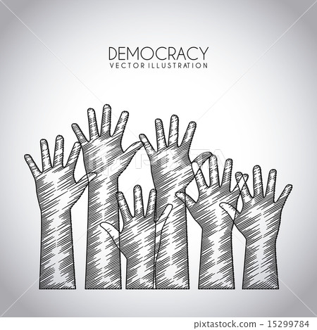 democracy design over gray background vector... - Stock Illustration ...