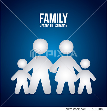 family design over blue background vector... - Stock Illustration ...