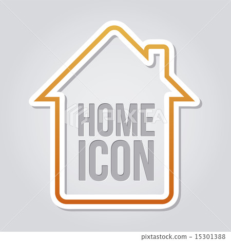 home icon over gray background vector illustration - Stock Illustration ...
