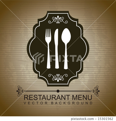 restaurant menu over brown background vector... - Stock Illustration ...