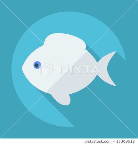 Flat modern design with shadow fish - Stock Illustration [15309512] - PIXTA
