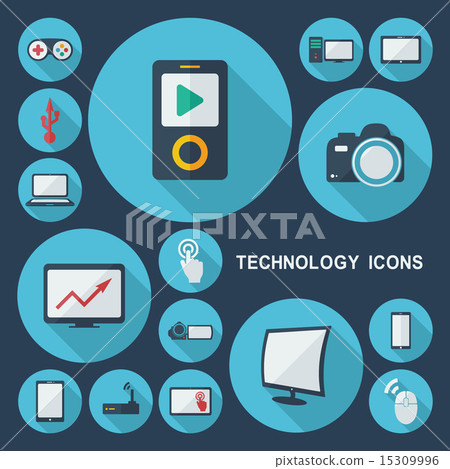 Flat concept, set modern design with shadow... - Stock Illustration ...