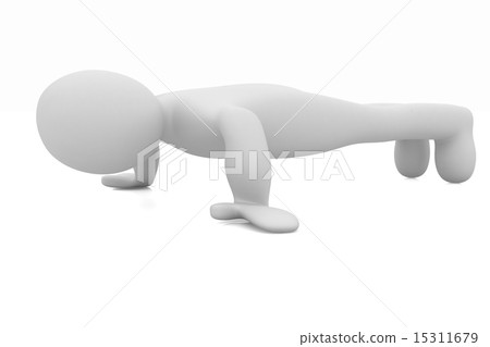 3d man isolated on white. Series - Stock Illustration [15311679] - PIXTA