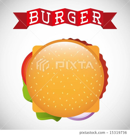 burger design over gray background vector... - Stock Illustration ...