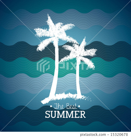 summer design over blue background vector... - Stock Illustration ...