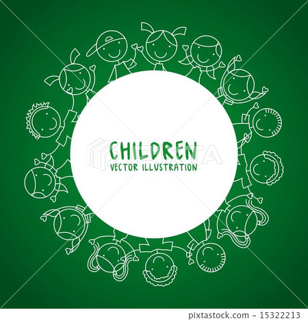 Kids design over green background vector... - Stock Illustration ...