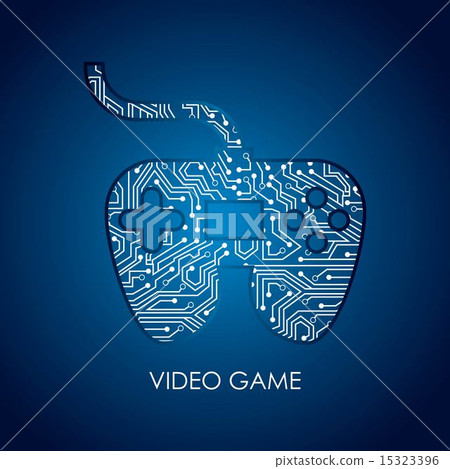 Video game design over blue background vector... - Stock Illustration ...