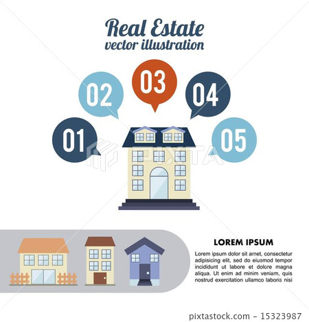 Real estate design over white background vector... - Stock Illustration ...
