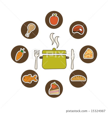 Food design over white background vector... - Stock Illustration ...