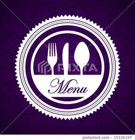 Menu design over purple background vector... - Stock Illustration ...