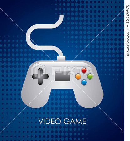 Video game design over blue background vector... - Stock Illustration ...