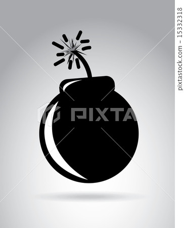 Bomb design over gray background vector... - Stock Illustration ...
