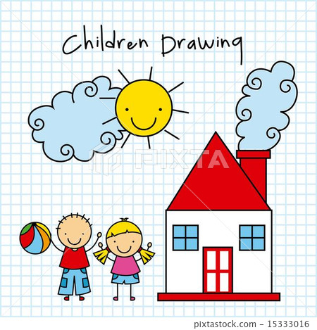 children drawing design - Stock Illustration [15333016] - PIXTA