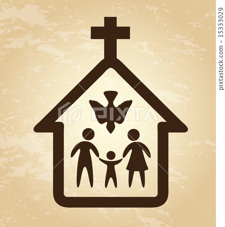 church design over vintage background vector... - Stock Illustration ...