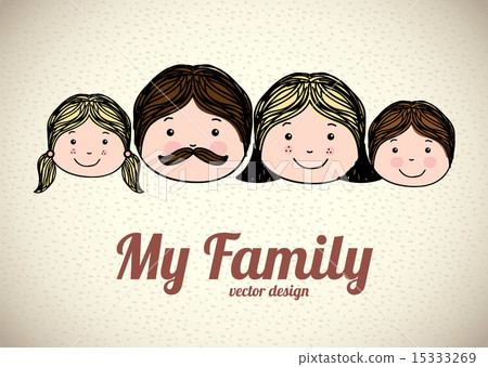 Family design over beige background vector... - Stock Illustration ...