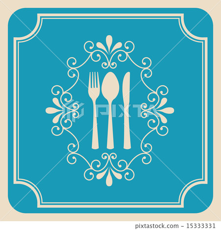 menu design over blue background vector...-插圖素材 [15333331] - PIXTA圖庫