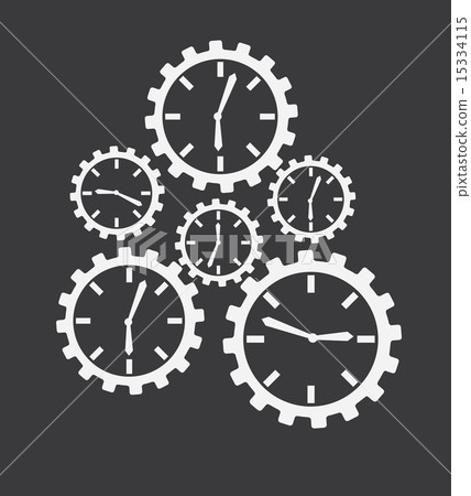 Time design over gray background vector... - Stock Illustration ...