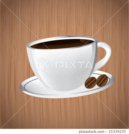 coffee design over wooden background vector... - Stock Illustration ...