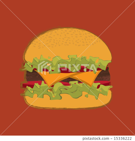 fast food design over orange background vector... - Stock Illustration ...