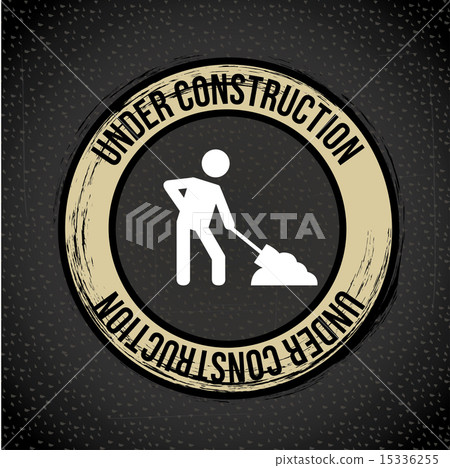 under construction over pattern background... - Stock Illustration ...
