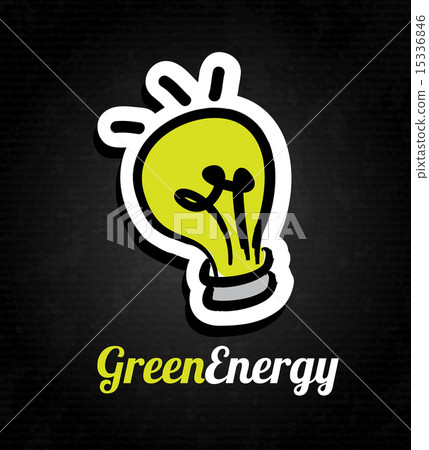 green energy over black background vector... - Stock Illustration ...