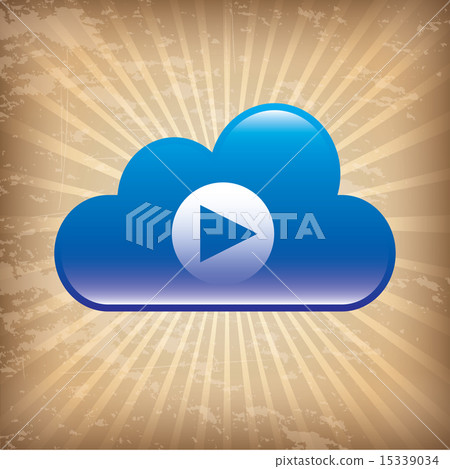 play button over grunge background vector... - Stock Illustration ...