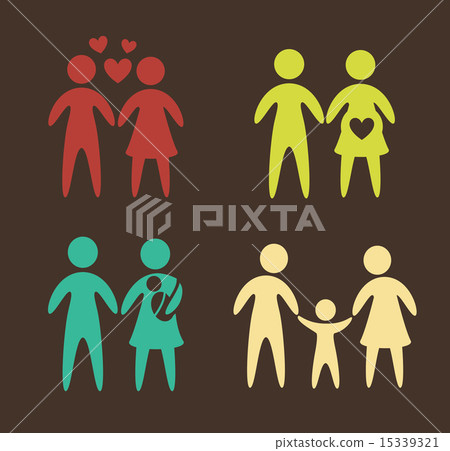 family design over brown background vector... - Stock Illustration ...