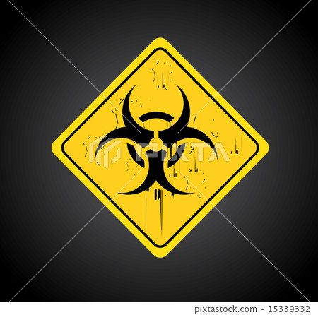 biohazard signal over black background vector... - Stock Illustration ...