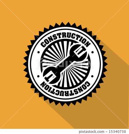 construction design over orange background... - Stock Illustration ...