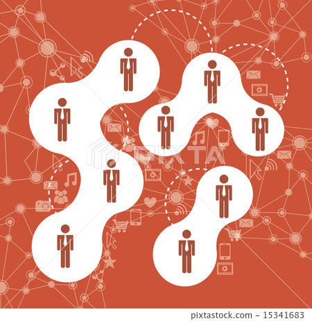 network design over red background vector... - Stock Illustration ...
