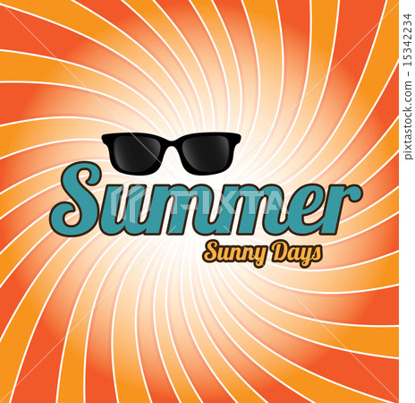 summer design over orange background vector... - Stock Illustration ...