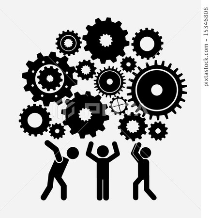 teamwork design over gray background vector... - Stock Illustration ...