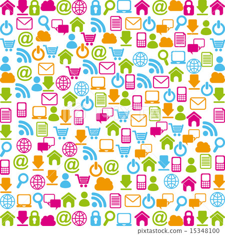 internet icons over white background vector... - Stock Illustration ...