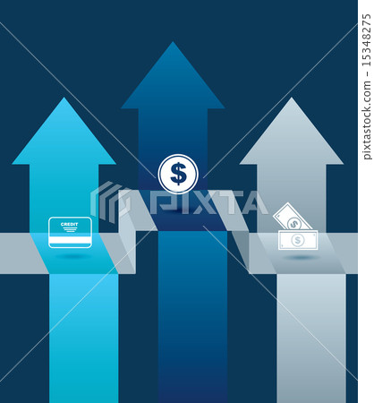 Finance design over blue background vector... - Stock Illustration ...