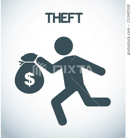 theft design over gray background... - Stock Illustration [15348508 ...