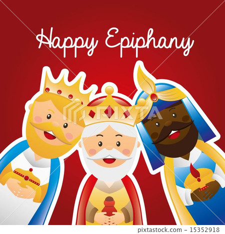 happy ephipany over red background vector... - Stock Illustration ...
