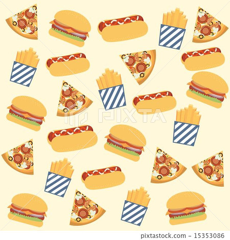 fast food design over pink background vector... - Stock Illustration ...