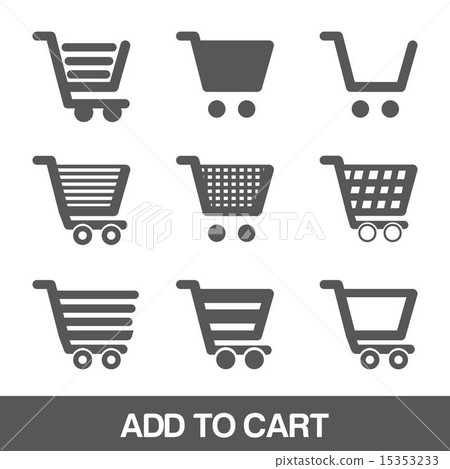 add to cart over white background vector... - Stock Illustration ...