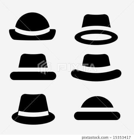 retro style design hats over gray background... - Stock Illustration ...