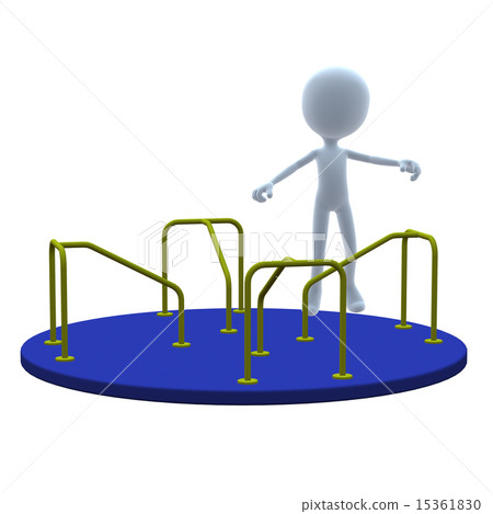 3D Guy Merry Go Round-插圖素材 [15361830] - PIXTA圖庫