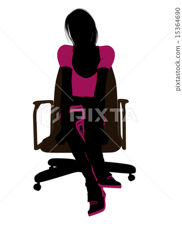 Female Workout Sitting On A Chair Silhouette - Stock Illustration ...