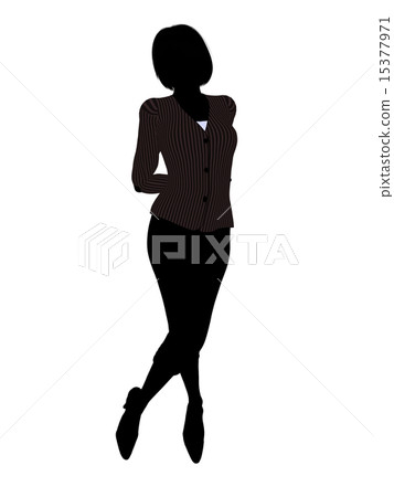 Female Office Illustration Silhouette - Stock Illustration [15377971 ...