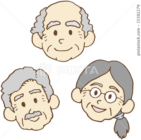 Energetic old men - Stock Illustration [15382279] - PIXTA